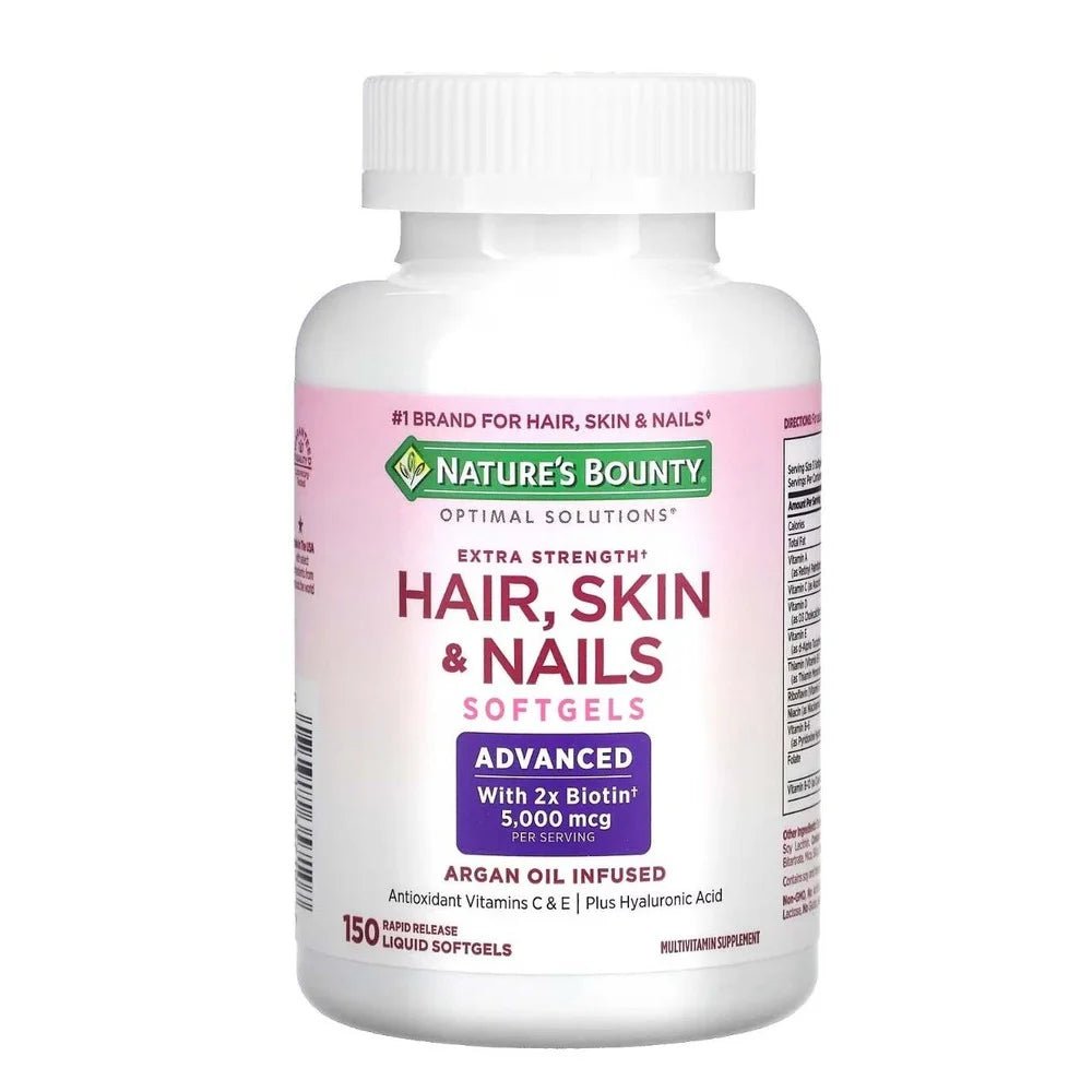 Nature Bounty Extra Strength Hair Skin & Nails 150 Softgels – Sterling ...